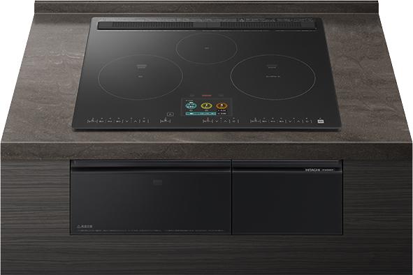 HITACHI 日立 HT-N2500KTF(K)ビルトイン3口IH「N2500Tシリーズ」オールメタル対応【幅60ｃｍ・単相200V】