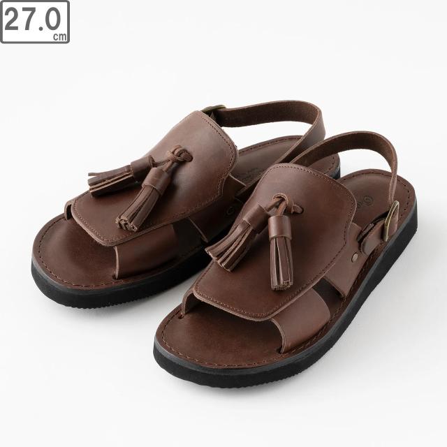 organichandloom オーガニックハンドルーム 【ユニセックス】ランベス 【ダークブラウン】【27cm】 OH022208 タッセルサンダル
