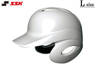 SSK エスエスケイ 【メンズ・ユニセックス】軟式打者用両耳付きヘルメット【ホワイト】【L】H2500