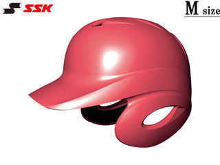 SSK エスエスケイ 【メンズ・ユニセックス】軟式打者用両耳付きヘルメット【レッド】【M】H2500
