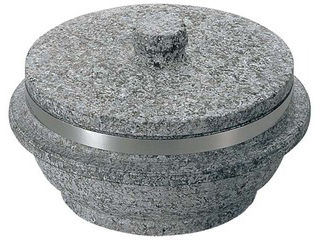 長水　遠赤　石焼釜（石蓋付）補強リング付　２４cm