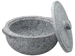 長水　遠赤　石鍋（石蓋付）土鍋風　２０cm