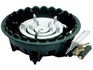 ハイカロリーコンロ（3重）MD−308 13A（タチバナ製作所 ハイカロリーコンロ（都市ガス）種火なし 二重・羽根付 525×）