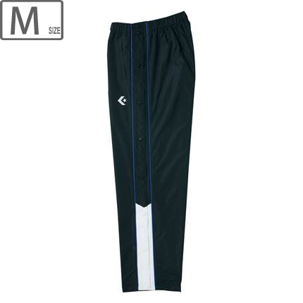 CONVERSE コンバース 【メンズ】ウォームアップパンツ フルオープン 【ブラック×ホワイト】【Mサイズ】 CB162501P-1911