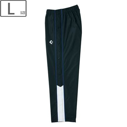 CONVERSE コンバース 【メンズ】ウォームアップパンツ フルオープン 【ブラック×ホワイト】【Lサイズ】 CB162501P-1911