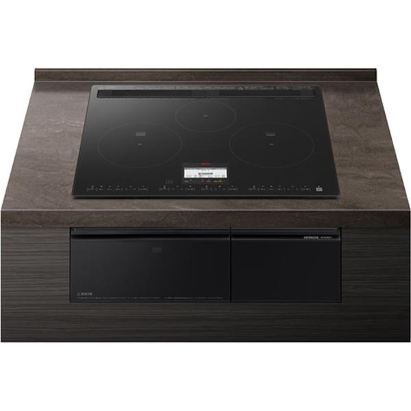 HITACHI 日立 HT-N100KTF ビルトイン3口IH N100Tシリーズ プレミアムブラック【60ｃｍ】【単相200V】