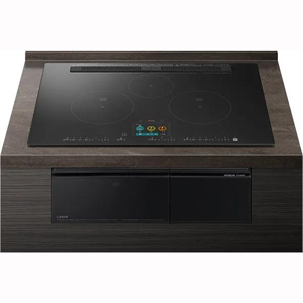 HITACHI 日立 HT-N1500KTWF(K)ビルトイン3口OH「N1500Tシリーズ」鉄・ステンレス対応【幅75ｃｍ・単相200V】