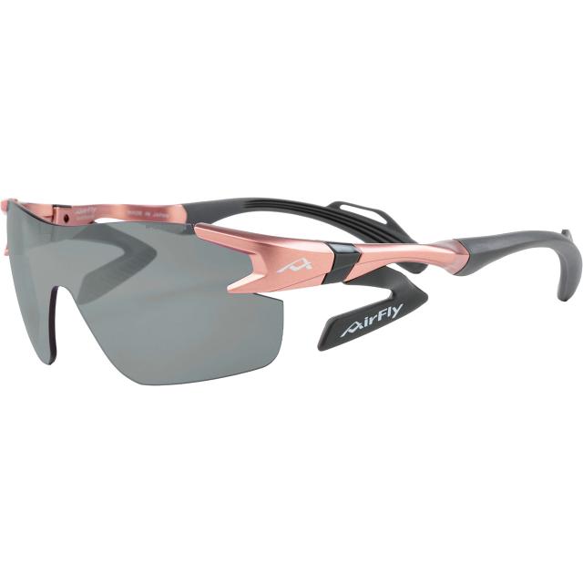 Airfly エアフライ 【ユニセックス】鼻パッドがないスポーツサングラス 偏光グレーレンズ組込みセット AF-302 C-4SPGP