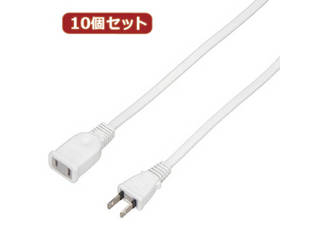 YAZAWA YAZAWA 【10個セット】 延長コード1個口5m ホワイト  HSL105WHX10