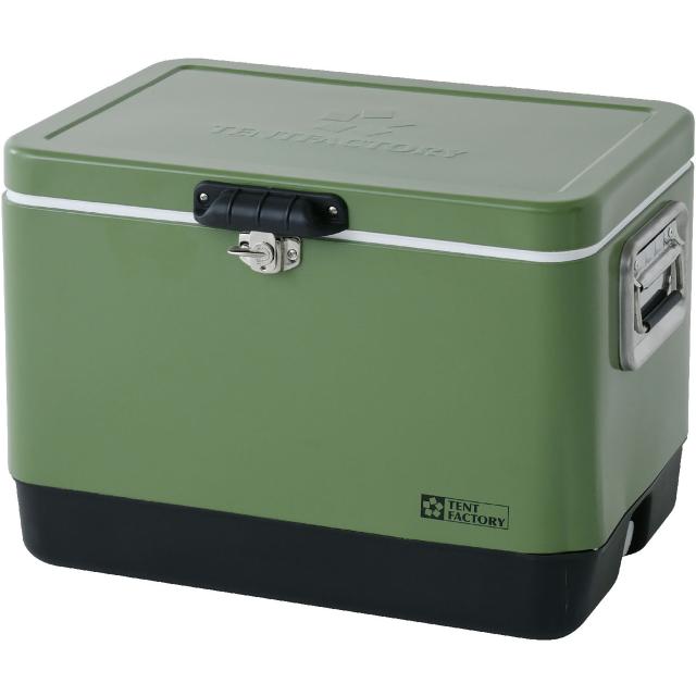 TENT FACTORY テントファクトリー メタルクーラースチールボックスL カーキグリーン TFMBM51