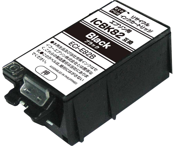 ecorica/エコリカ 互換リサイクルインクカートリッジ エプソン ICBK82対応(ブラック) ECI-E82Bの通販はau PAY マーケット - ムラウチドットコム | au PAY ...