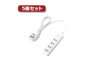 エレコム 【5個セット】エレコム 雷ガードタップ T-K1A-2425WH T-K1A-2425WHX5