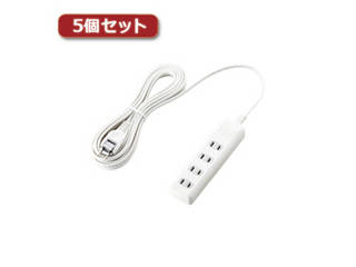 エレコム 【5個セット】エレコム 雷ガードタップ T-K1A-2450WH T-K1A-2450WHX5
