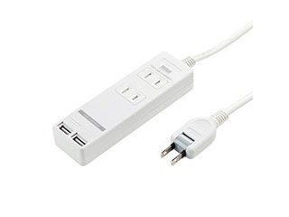 サンワサプライ 【5個セット】 サンワサプライ USBシャッター付きタップ TAP-B110USH-3WX5