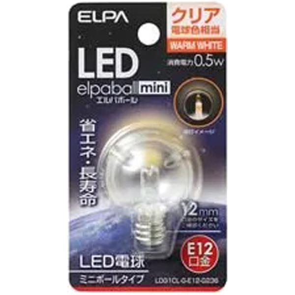 朝日電器 ELPA LDG1CL-G-E12-G236 LED装飾電球シリーズ(ミニボールG30形タイプ)口金E12・クリア電球色の通販はau PAY マーケット - ムラウチドットコム ...