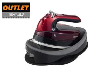 TOSHIBA 東芝 【梱包B級品】TA-FLW800(R) コードレススチームアイロン (グランレッド)