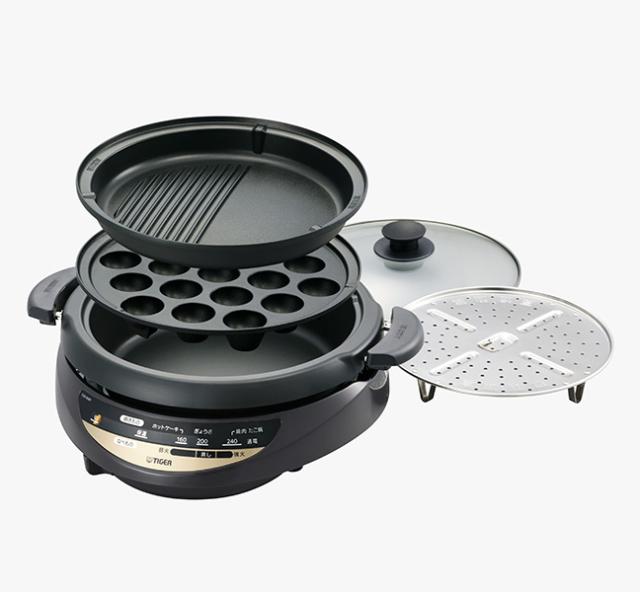 TIGER タイガー魔法瓶 CQG-B301-T(ブラウン) グリルなべ 3枚タイプ