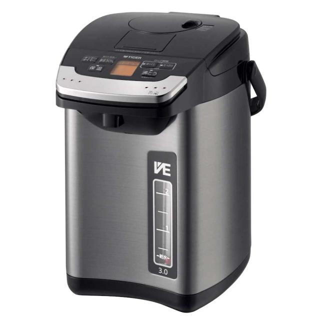 TIGER タイガー魔法瓶 PIG-H300-K(ブラック)　蒸気レスVE電気まほうびん＜とく子さん＞ 3.0L