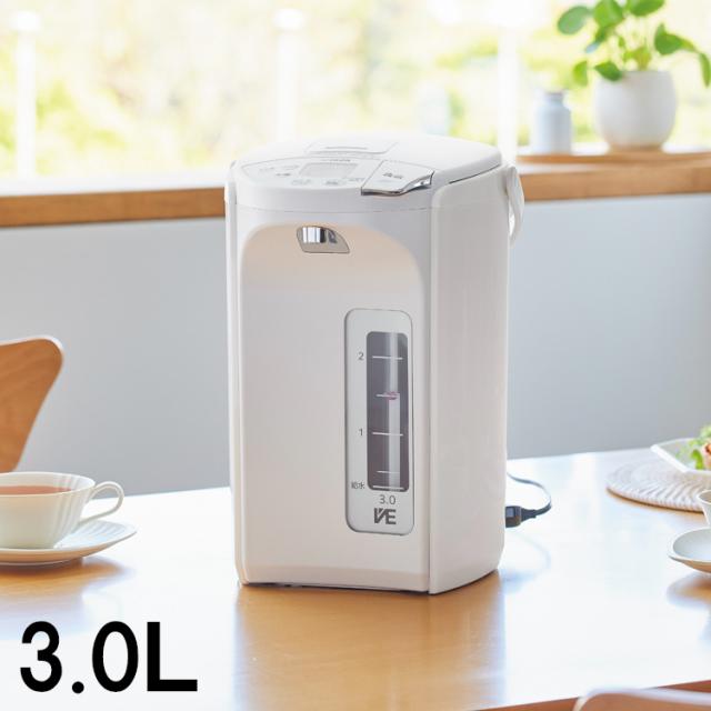 TIGER タイガー魔法瓶 PIP-G300WE(アーバンホワイト)　蒸気レスVE電気まほうびん ＜とく子さん＞ 3.0L