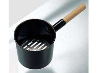 木柄鉄ジャンボ火起し鉄目皿付／中　２１cm