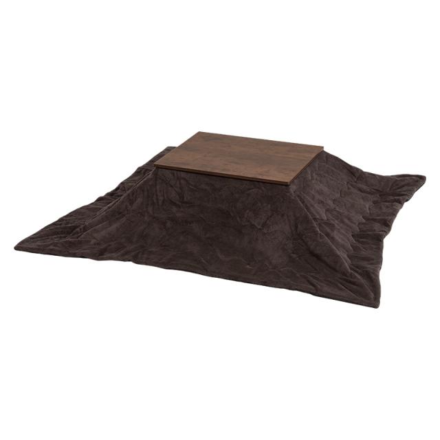 萩原 ハギハラ こたつ ダークブラウン＋うす掛け布団(ブラウン)2点セット アルテナ7560+ビケ7560BR