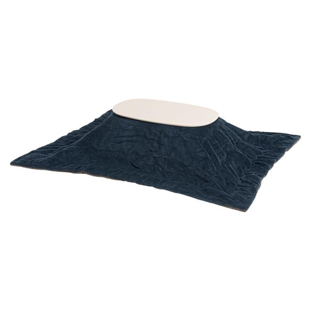 萩原 ハギハラ こたつ ホワイトウォッシュ＋うす掛け布団(ネイビー) 2点セット カルミナ950WS+ビケ950NV