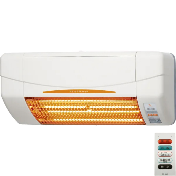 TSK 高須産業 SDG-1200GSM 涼風暖房機 コンセント差込タイプ【非防水仕様】脱衣室・トイレ・小部屋用