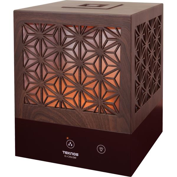 TEKNOS テクノス EL-C35L(DB)組子調 超音波加湿器 3.5L（木目ダークブラウン）