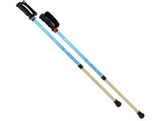 SINANO シナノ ウォーキング ポール 杖 ステッキ 転倒予防用2本杖 あんしん2本杖 ブルー 650190