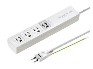 サンワサプライ 納期2024年1月頃 パソコン連動タップ(IC記憶式) 3P・4個口 2m TAP-RE34M-2