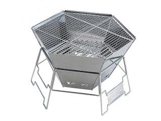 キャプテンスタッグ CAPTAIN STAG ヘキサ　ステンレスファイアグリル【M−6500】