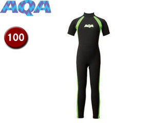 AQA エーキューエー KW4505A-5710 キッズスーツ シーガルII 【100】 （ブラック×ライム）