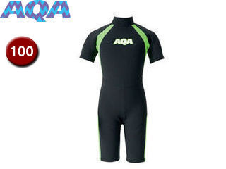 AQA エーキューエー KW4504A-5710 キッズスーツ スプリングII 【100】 （ブラック×ライム）