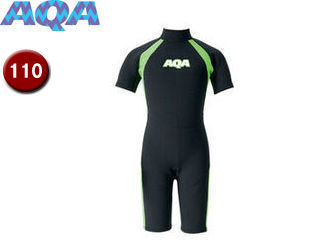 AQA エーキューエー KW4504A-5711 キッズスーツ スプリングII 【110】 （ブラック×ライム）