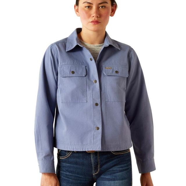 (取寄) アリアット レディース リーバー クロップド ウーブン シャツ ジャケット - ウィメンズ Ariat women Rebar Cropped Woven Shirt Jacket - Women's Colony Blue