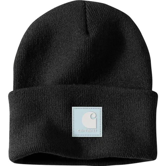 (取寄) カーハート ニット ラバー パッチ ビーニー Carhartt Knit Rubber Patch Beanie Black/Early Fog