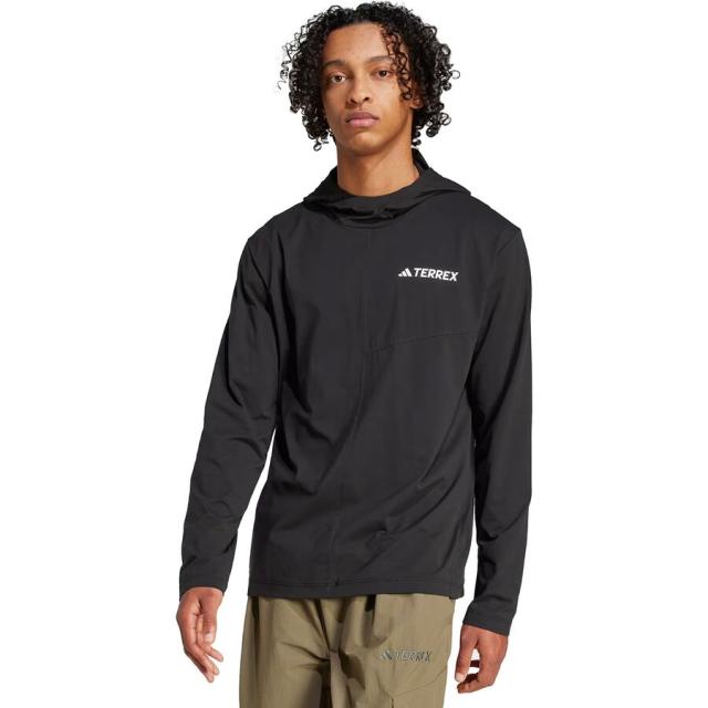 (取寄) アディダステレックス メンズ マルチ フーデット ロング-スローブ T-シャツ - メンズ Adidas TERREX men Multi Hooded Long-Sleeve T-Shirt - Men's Black