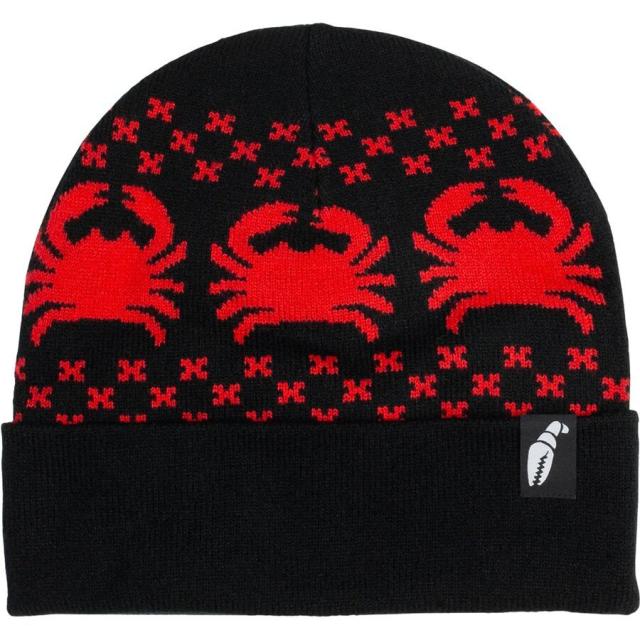 (取寄) クラブグラブ ビーニー Crab Grab Nordicrab Beanie Black and Red