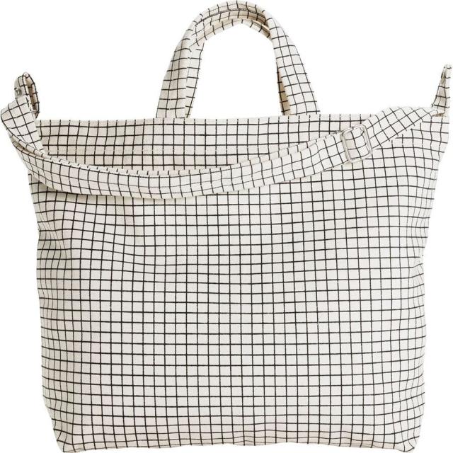 (取寄) バグー ホリゾンタル ジップ ダック バッグ BAGGU Horizontal Zip Duck Bag Natural Grid