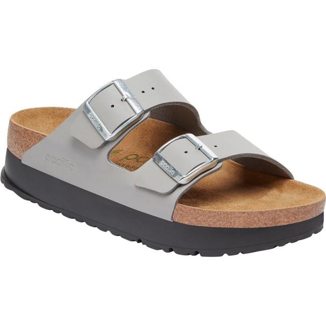 (取寄) ビルケンシュトック レディース アリゾナ プラットフォーム ビーガン ナロー サンダル - ウィメンズ Birkenstock women Arizona Platform Vegan Narrow Sandal - Women's Stone Coin Birko-Flor