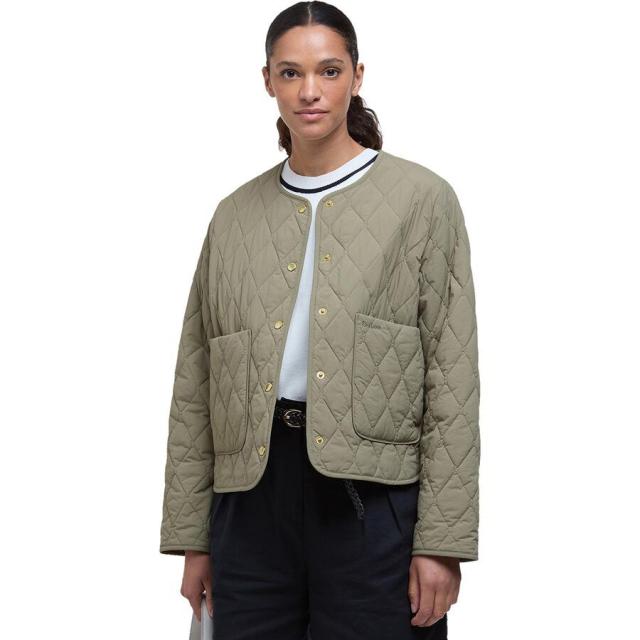 (取寄) バブアー レディース モンロー キルト ジャケット - ウィメンズ Barbour women Monroe Quilt Jacket - Women's Dusky Green/Rosemary Tartan