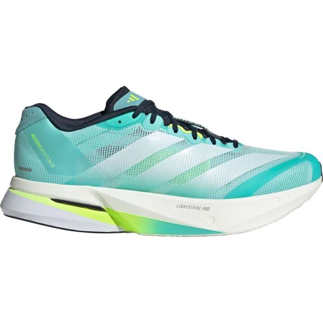 (取寄) アディダス メンズ アディゼロ ボストン 13 ランニング シューズ - メンズ Adidas men Adizero Boston 13 Running Shoe - Men's Flash Aqua/Ftwr White/Lucid Lemon