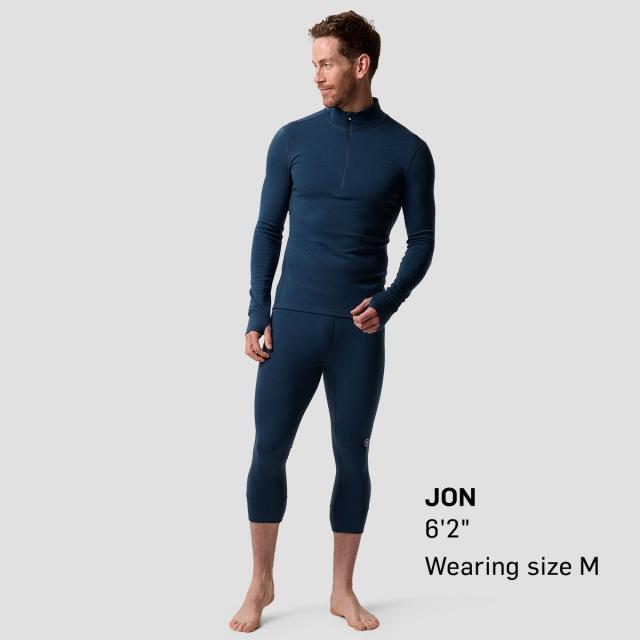 (取寄) バックカントリー メンズ RWS メリノ ベースレイヤー— 1/4-ジップ トップ - メンズ Backcountry men Cedars RWS Merino Mid-Wt Baselayer 1/4-Zip Top - Men's Midnight Blue