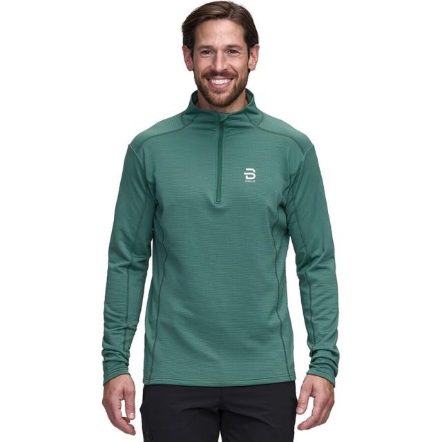 (取寄) ビヨルンダーリ メンズ グリッド 1/2-ジップ ジャケット - メンズ Bjorn Daehlie men Grid 1/2-Zip Jacket - Men's Dark Forest