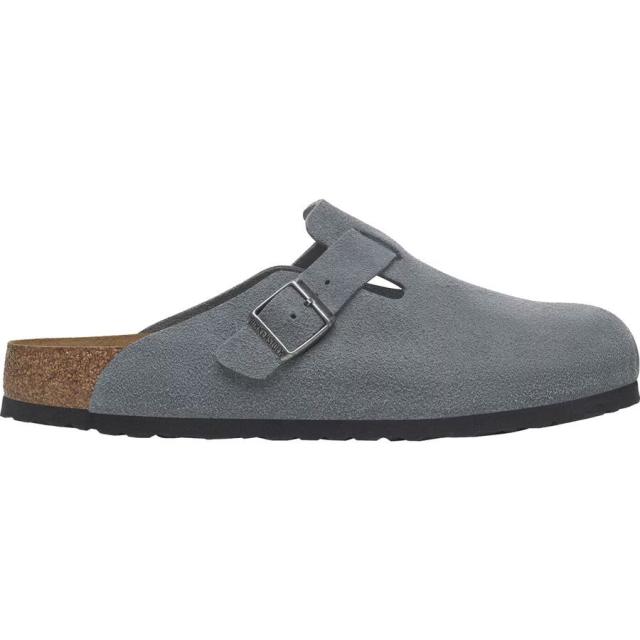 (取寄) ビルケンシュトック レディース ボストン ソフト フットベッド スエード ナロー クロッグ - ウィメンズ Birkenstock women Boston Soft Footbed Suede Narrow Clog - Women's Basalt Gray Suede
