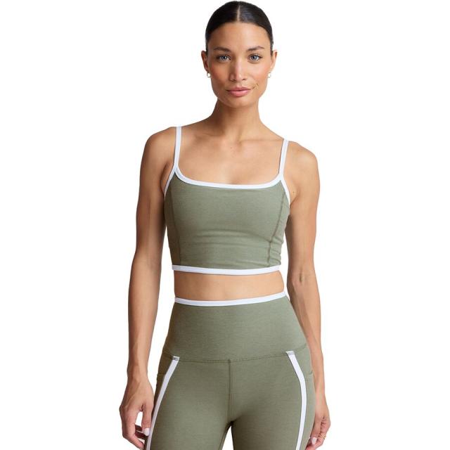 (取寄) ビヨンドヨガ レディース スペースダイ ニュー ムーブス ハイ クロップド タンク トップ - ウィメンズ Beyond Yoga women Spacedye New Moves High Cropped Tank Top - Women's Grey Sage/Cloud White