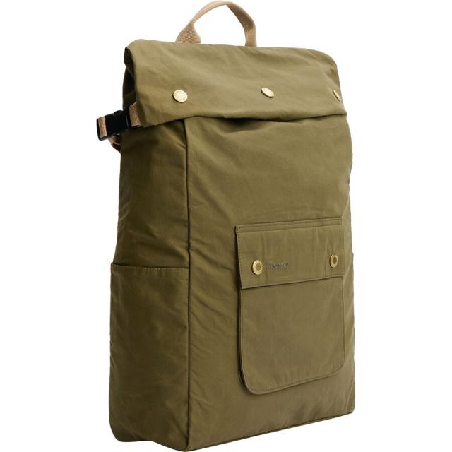 (取寄) バブアー トランスポート フォールドオーバー バックパック バッグ Barbour Transport Foldover Backpack Bag Dusky Green
