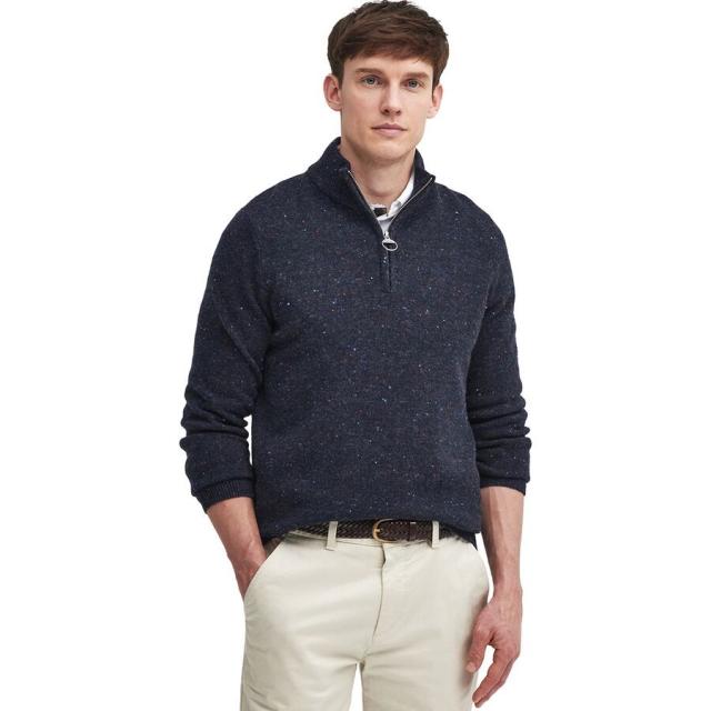 (取寄) バブアー メンズ 1/2-ジップ ニット ジャンパー - メンズ Barbour men Tainsbury 1/2-Zip Knitted Jumper - Men's Navy