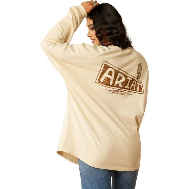 (取寄) アリアット レディース キャンバス オーバーサイズ T-シャツ - ウィメンズ Ariat women Canvas Oversized T-Shirt - Women's Summer Sand