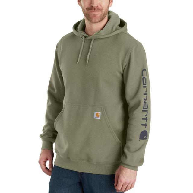 (取寄) カーハート メンズ ミッドウエイト シグニチャー スリーブ フーデット スウェットシャツ - メンズ Carhartt men Midweight Signature Sleeve Hooded Sweatshirt - Men's Dusty Olive2